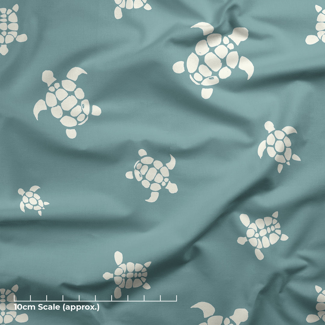 Turtle Bale on Teal - Pre-Order– The Telarie Fabrics & Haberdashery