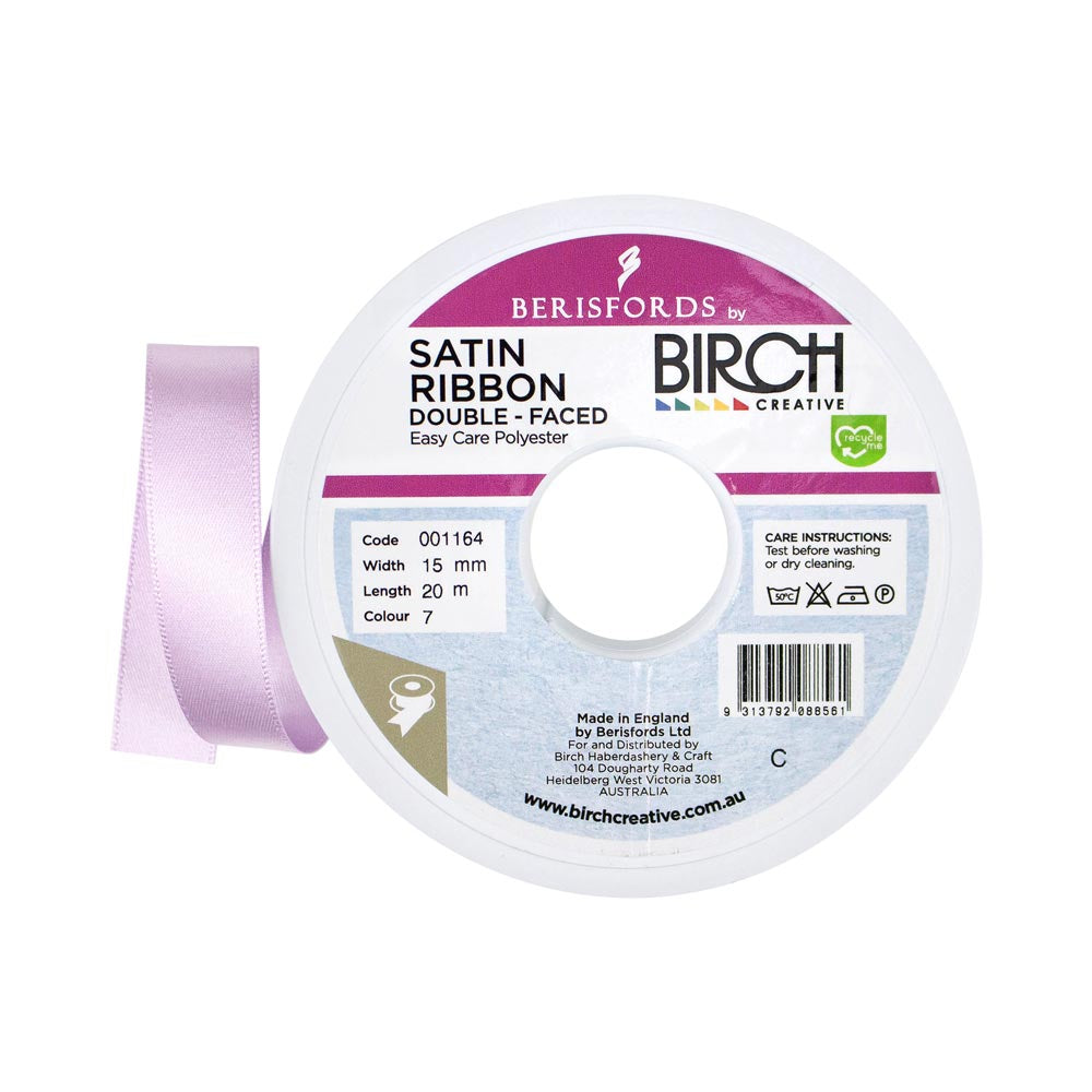 Birch Double-Faced Satin Ribbon - 15mm WIDE– The Telarie Fabrics ...