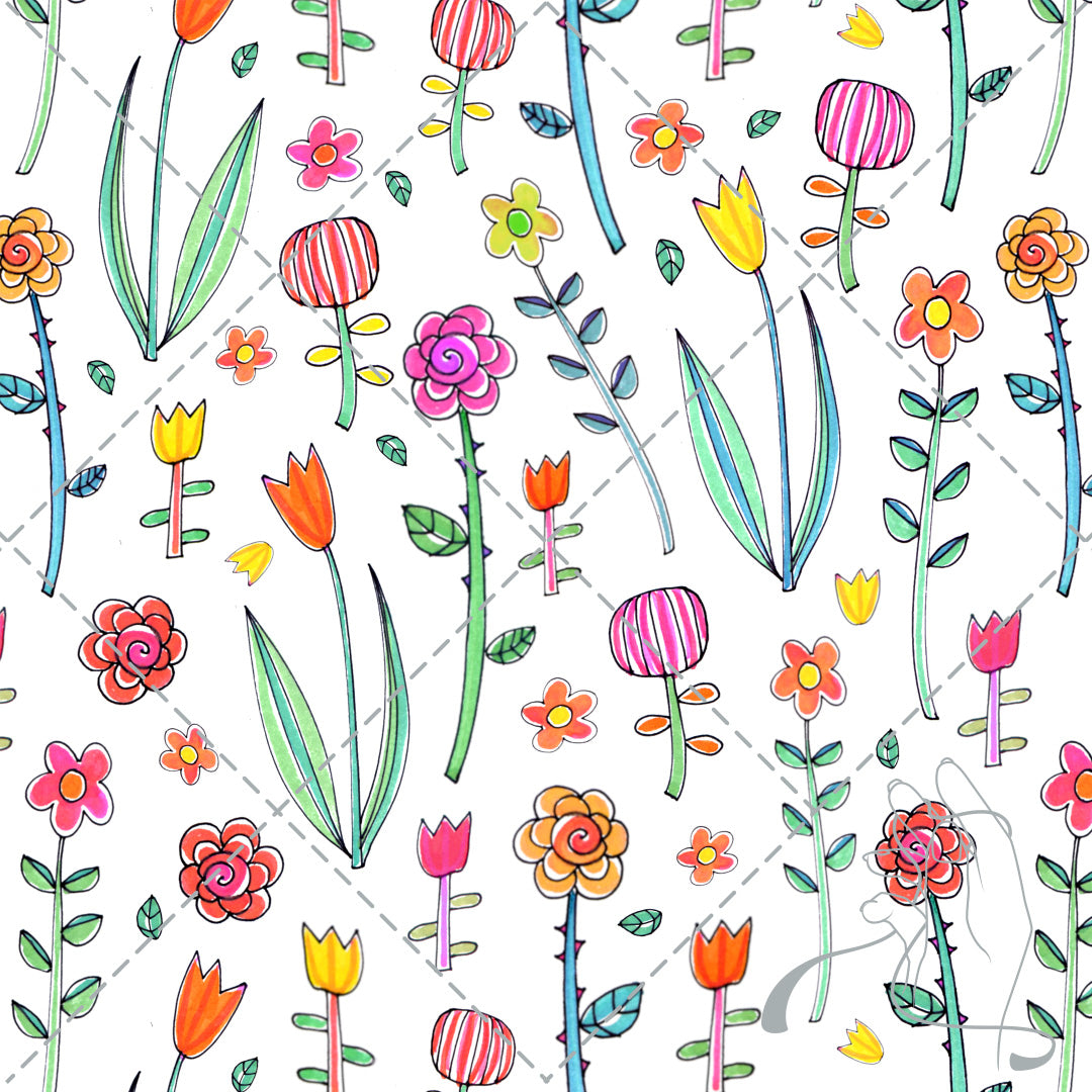 Retro Flower Doodles - Pre-Order– The Telarie Fabrics & Haberdashery