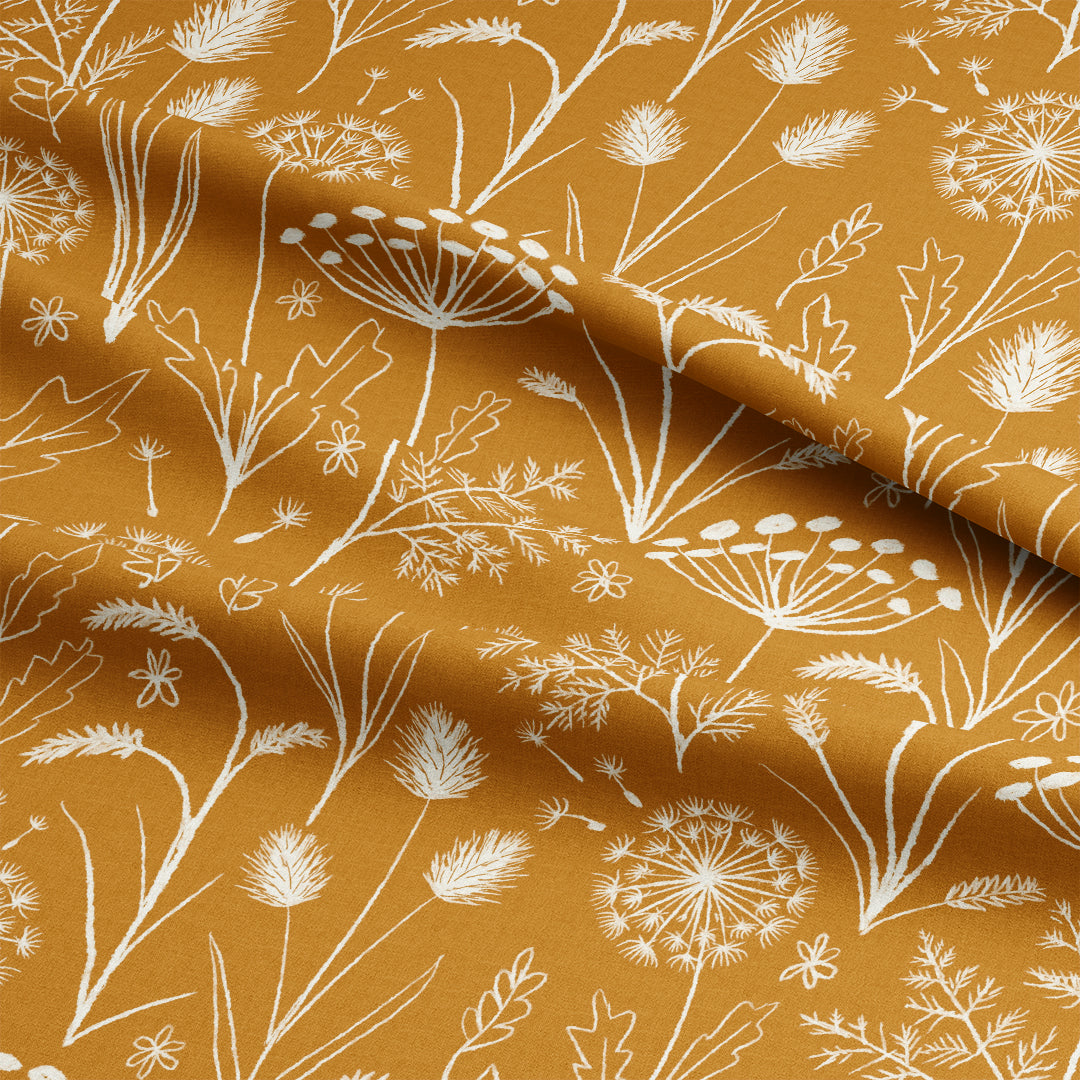 Roadside Weeds in Mustard - Pre-Order– The Telarie Fabrics & Haberdashery