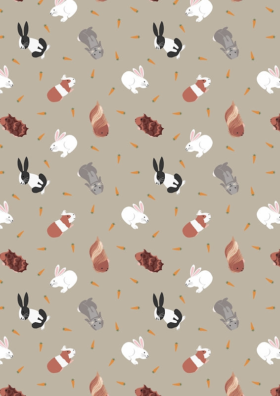 Small Things Rabbits - Natural - Quilting Cotton– The Telarie Fabrics & Haberdashery