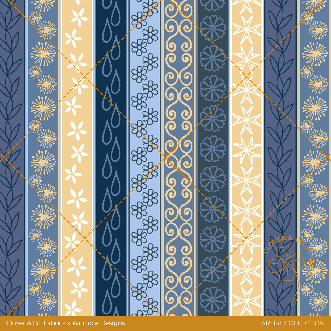 Decorative Stripes in Cool - Pre-Order– The Telarie Fabrics & Haberdashery