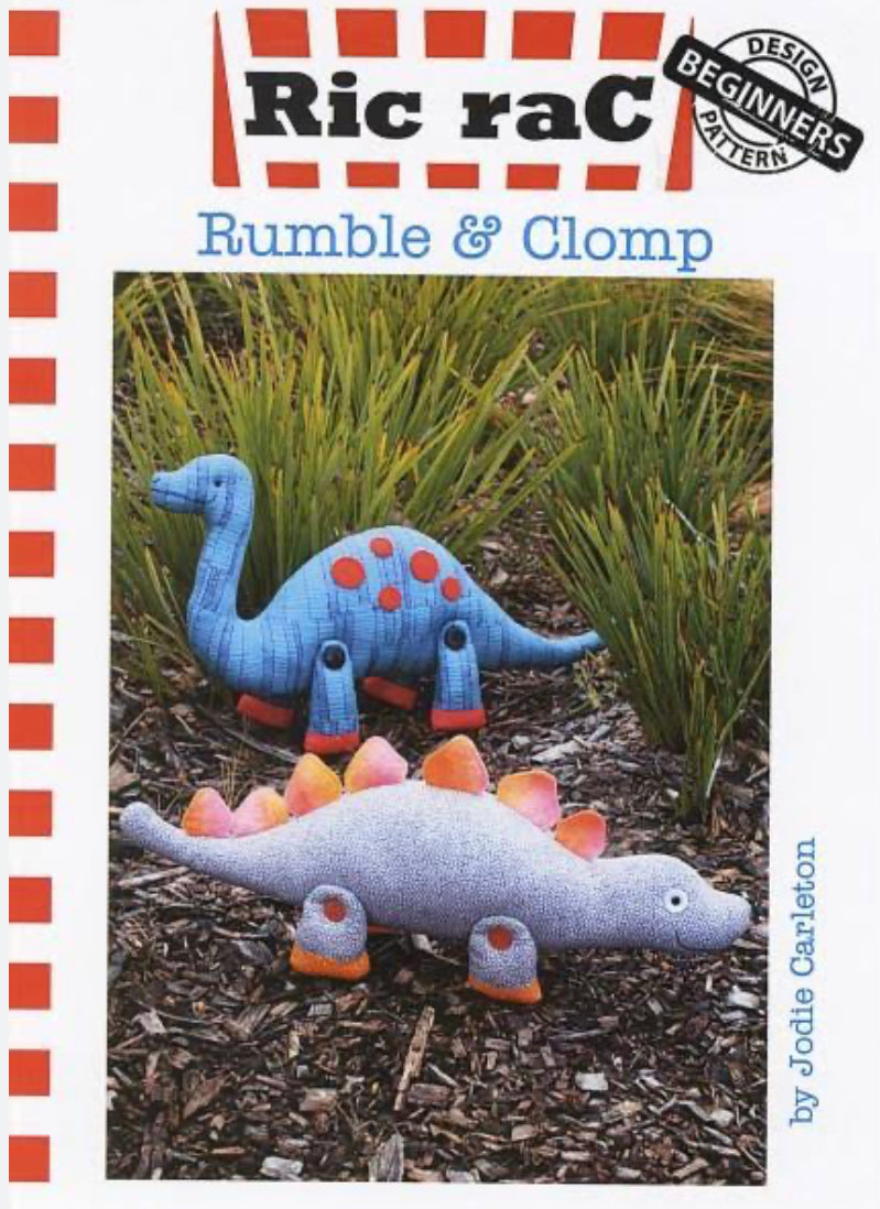 Ric Rac Rumble & Clomp - Dinosaur Sewing Pattern– The Telarie Fabrics ...